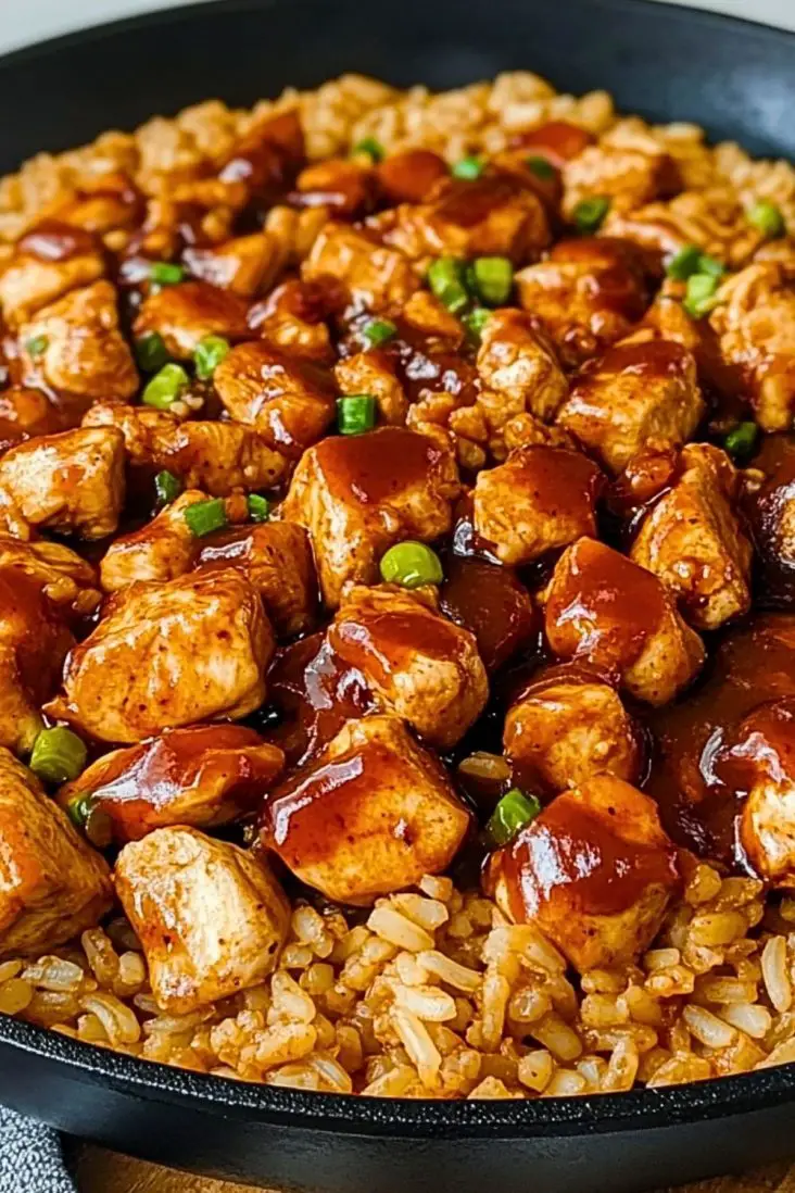 Smoky Chipotle BBQ Chicken and Rice Skillet - Sally Meals