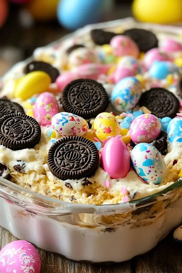 Easter Oreo Cookie Casserole - Sally Meals