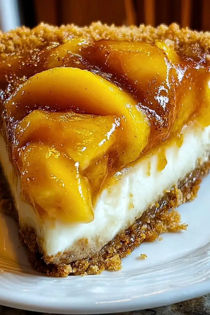 Peach Cobbler Cheesecake Fusion - Sally Meals